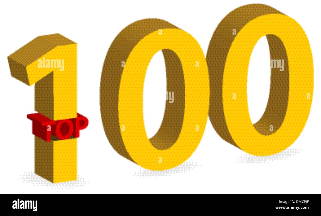 3d gold top 100 symbol isolated Stock Vector Image & Art - Alamy