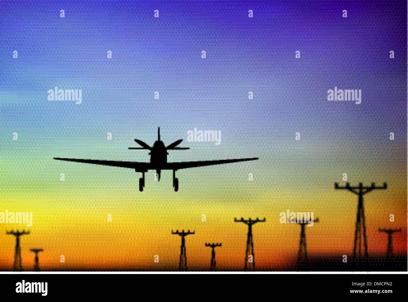 Jet airplane taking off Stock Vector Images - Alamy