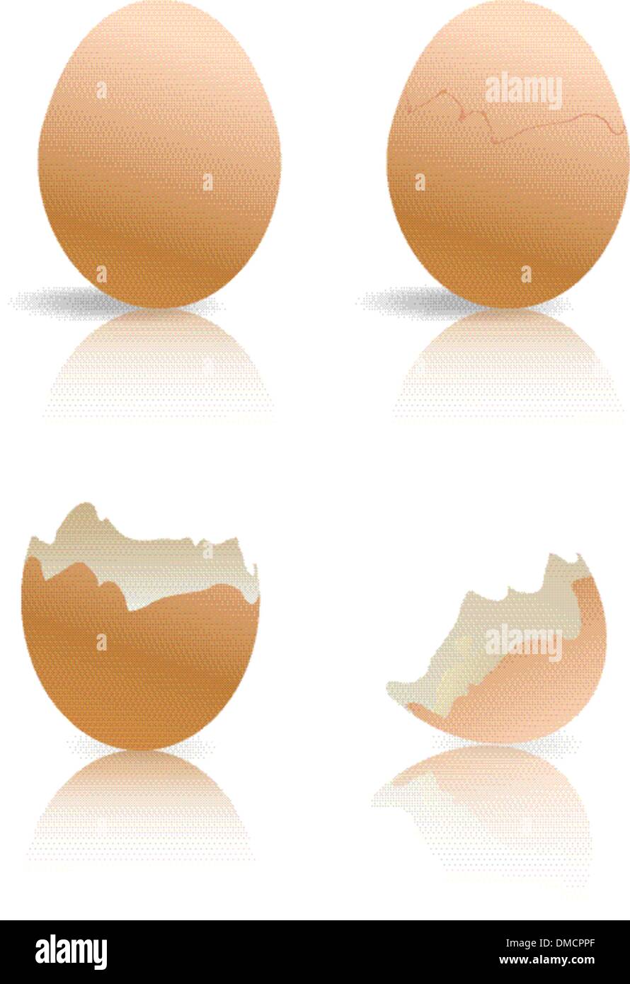 Broken egg on color Stock Vector Images - Alamy