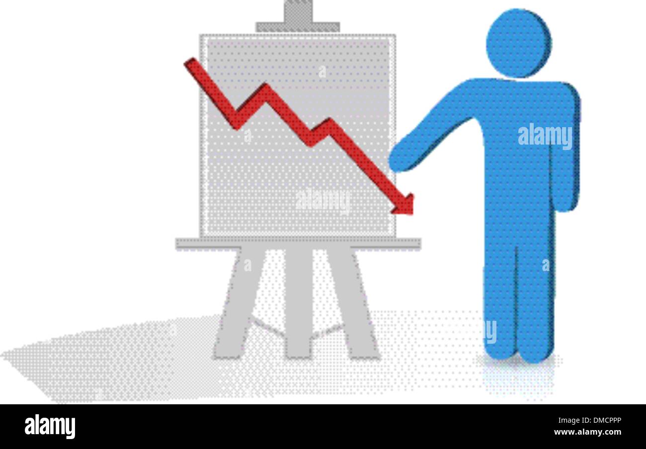 Falling graph stick figure hi-res stock photography and images - Alamy