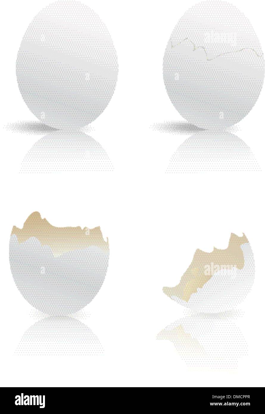 Three shells of eggs Stock Vector Images - Alamy