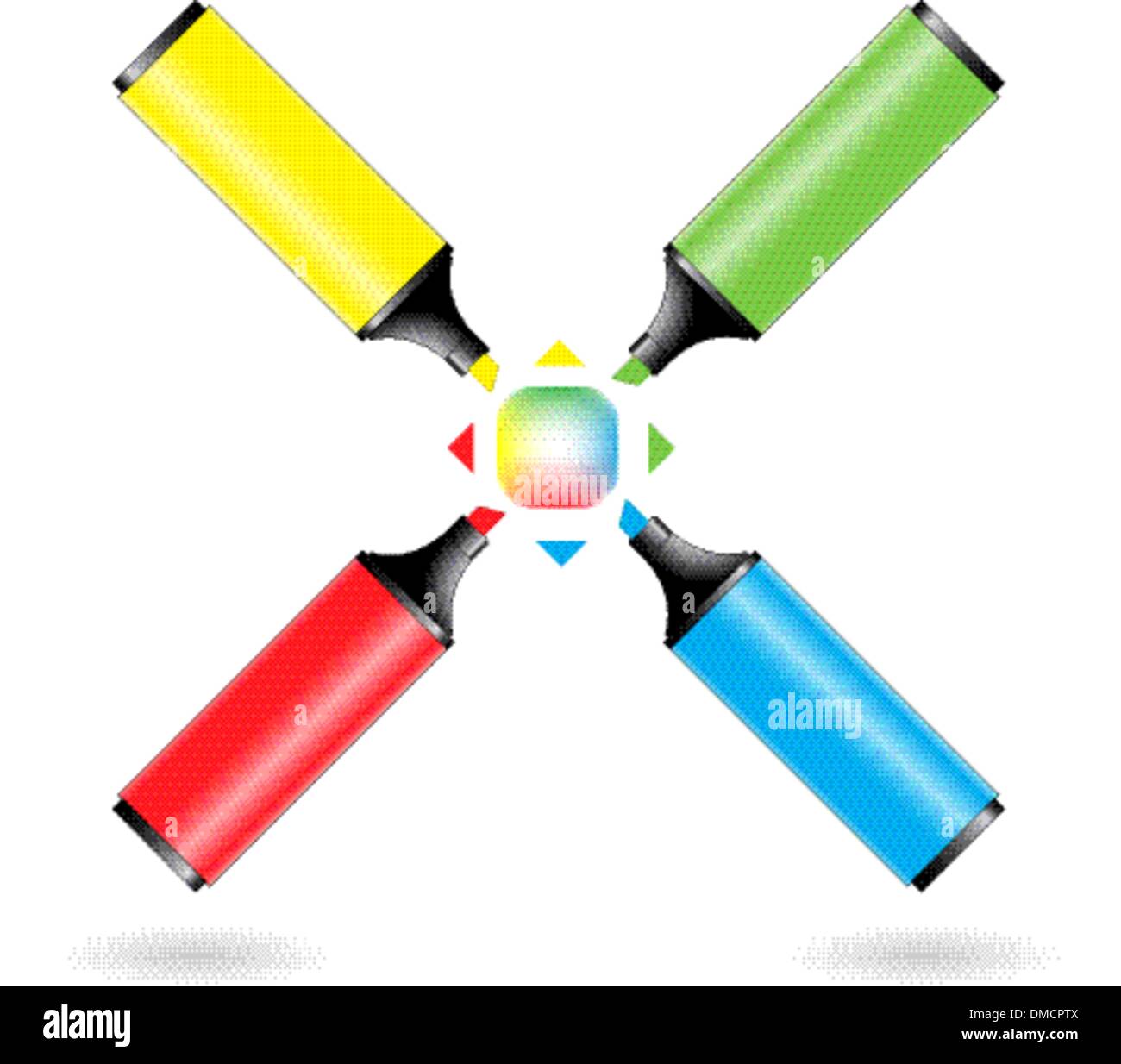 Blue felt pen on Stock Vector Images - Alamy