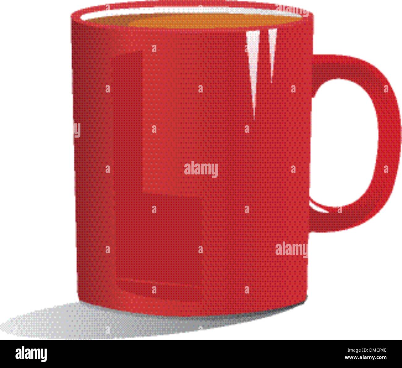 illustration of coffee in a red mug Stock Vector Image & Art - Alamy