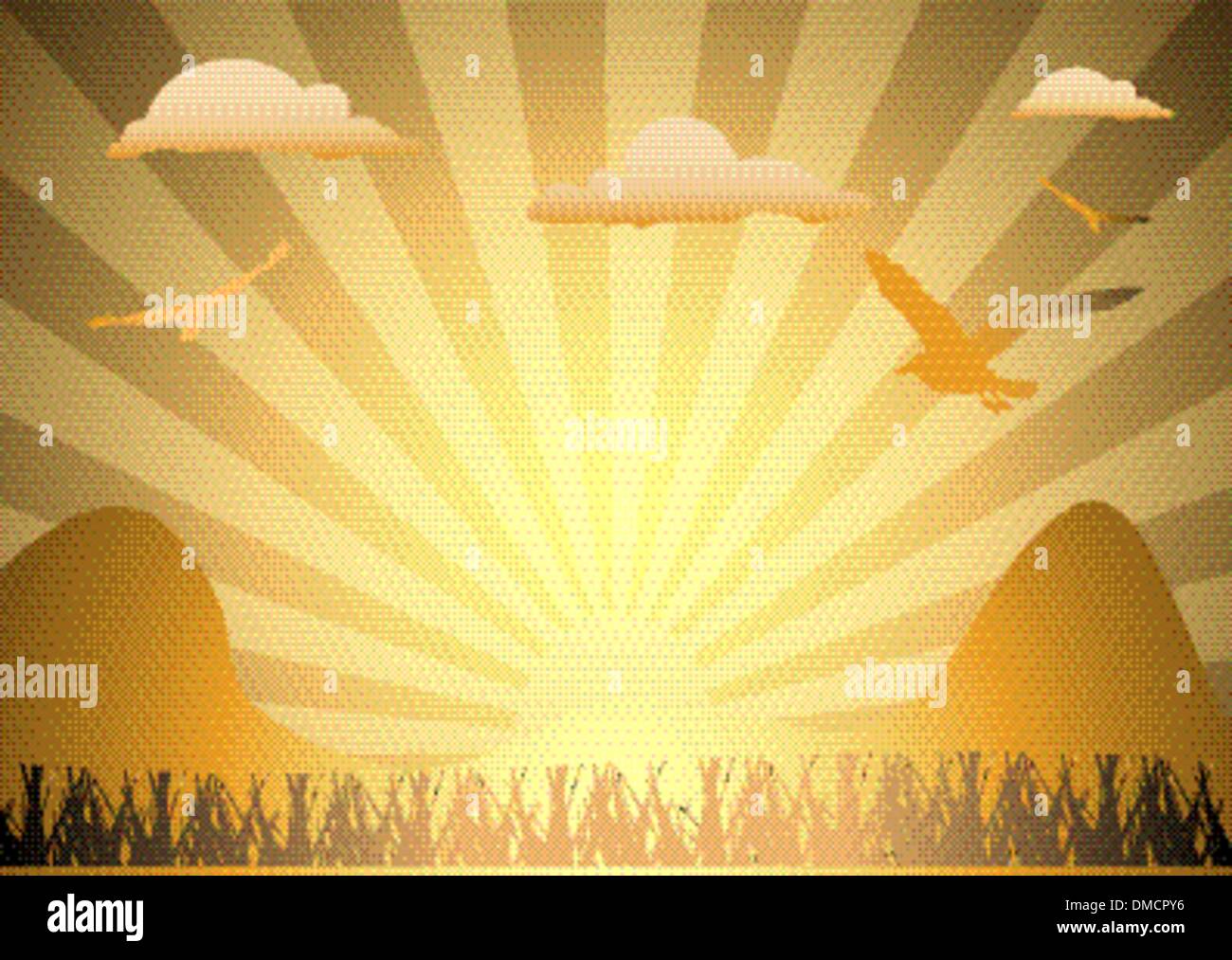 Sun Rising Stock Vector Images - Alamy