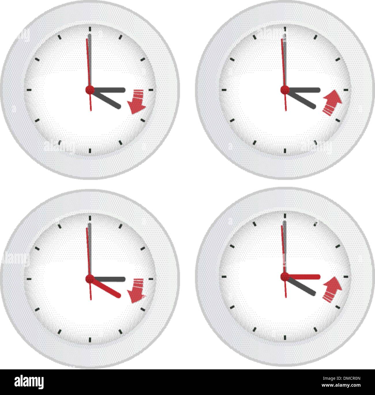 Daylight saving time clock Stock Vector Images - Alamy