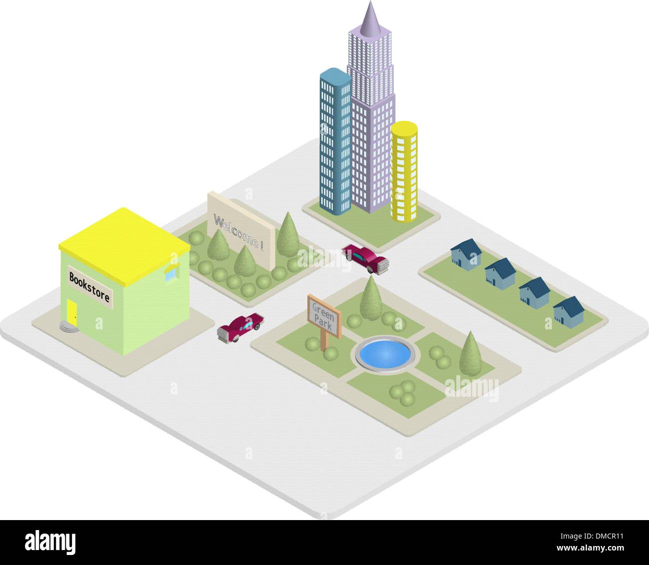 Isometric City Buildings Stock Vector Image & Art - Alamy