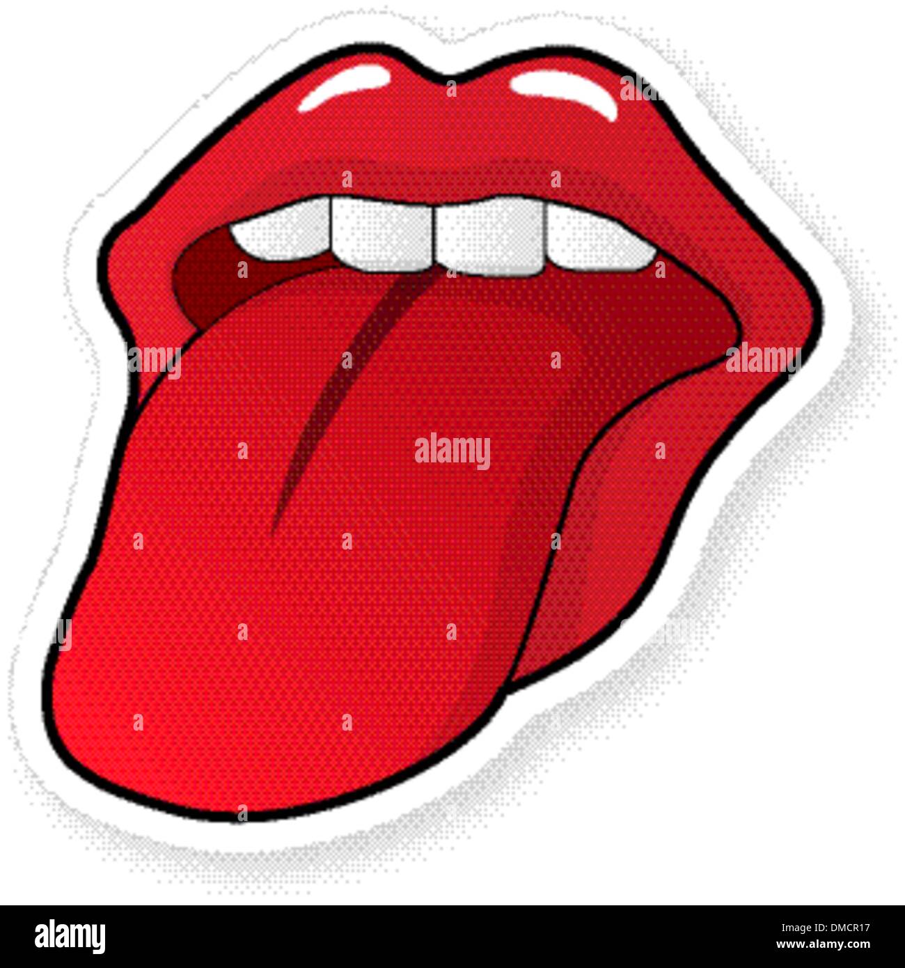 Tongue mouth girl Cut Out Stock Images & Pictures - Alamy