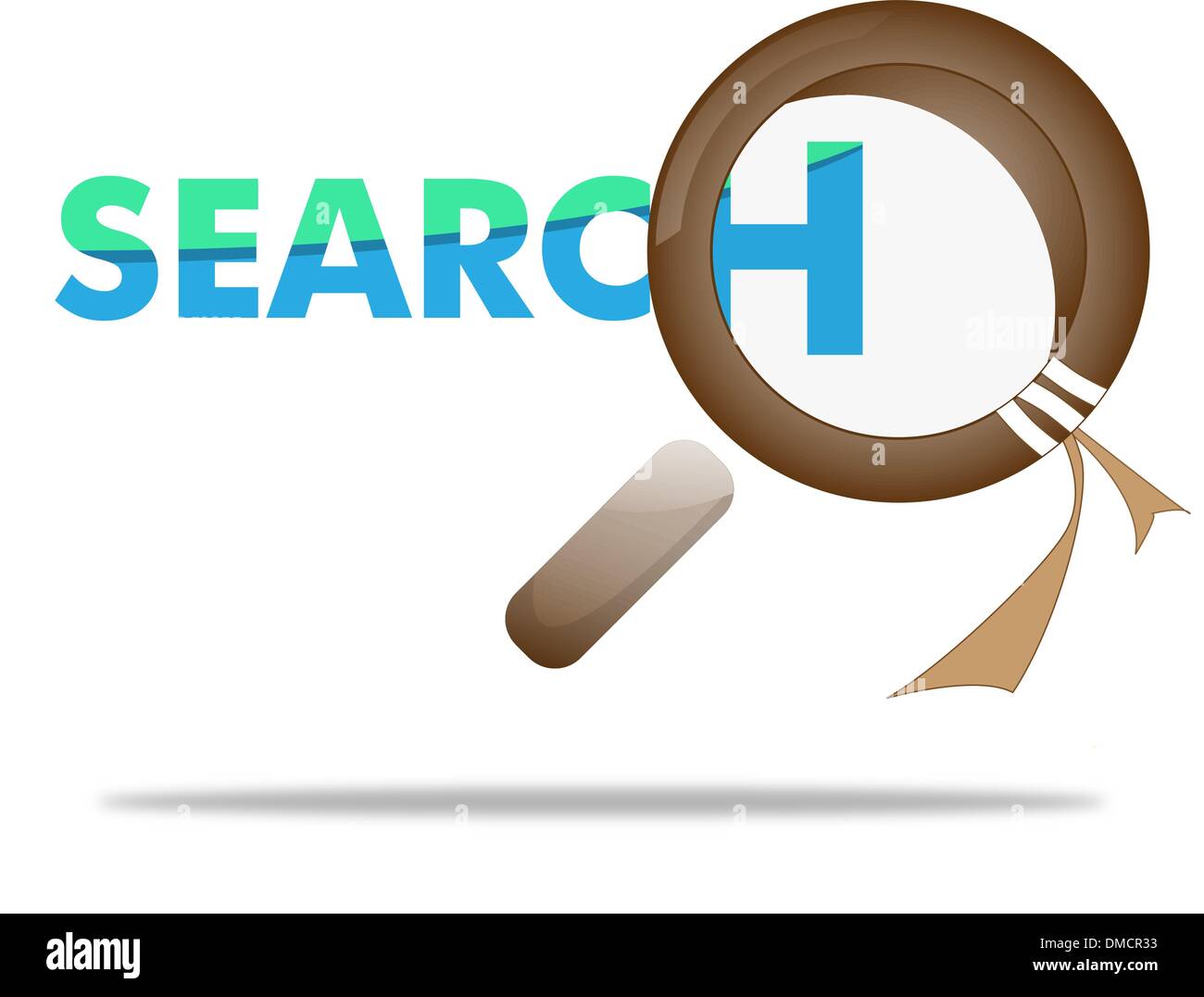 3d magnify glass internet search Stock Vector Images - Alamy