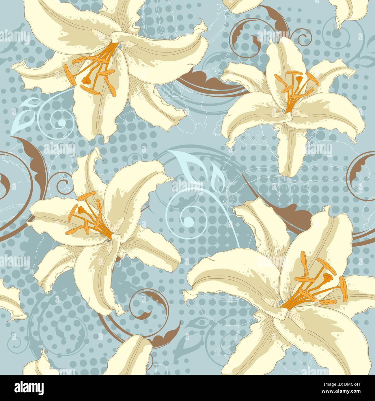 Lily pattern hi-res stock photography and images - Alamy