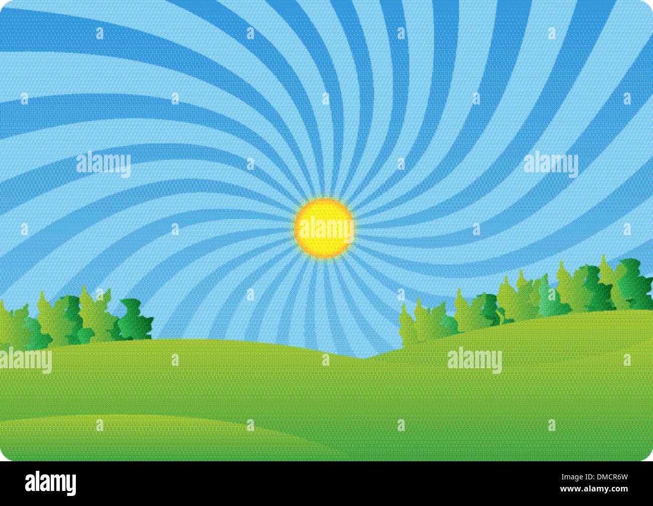 idylle landscape of country green field Stock Vector Image & Art - Alamy