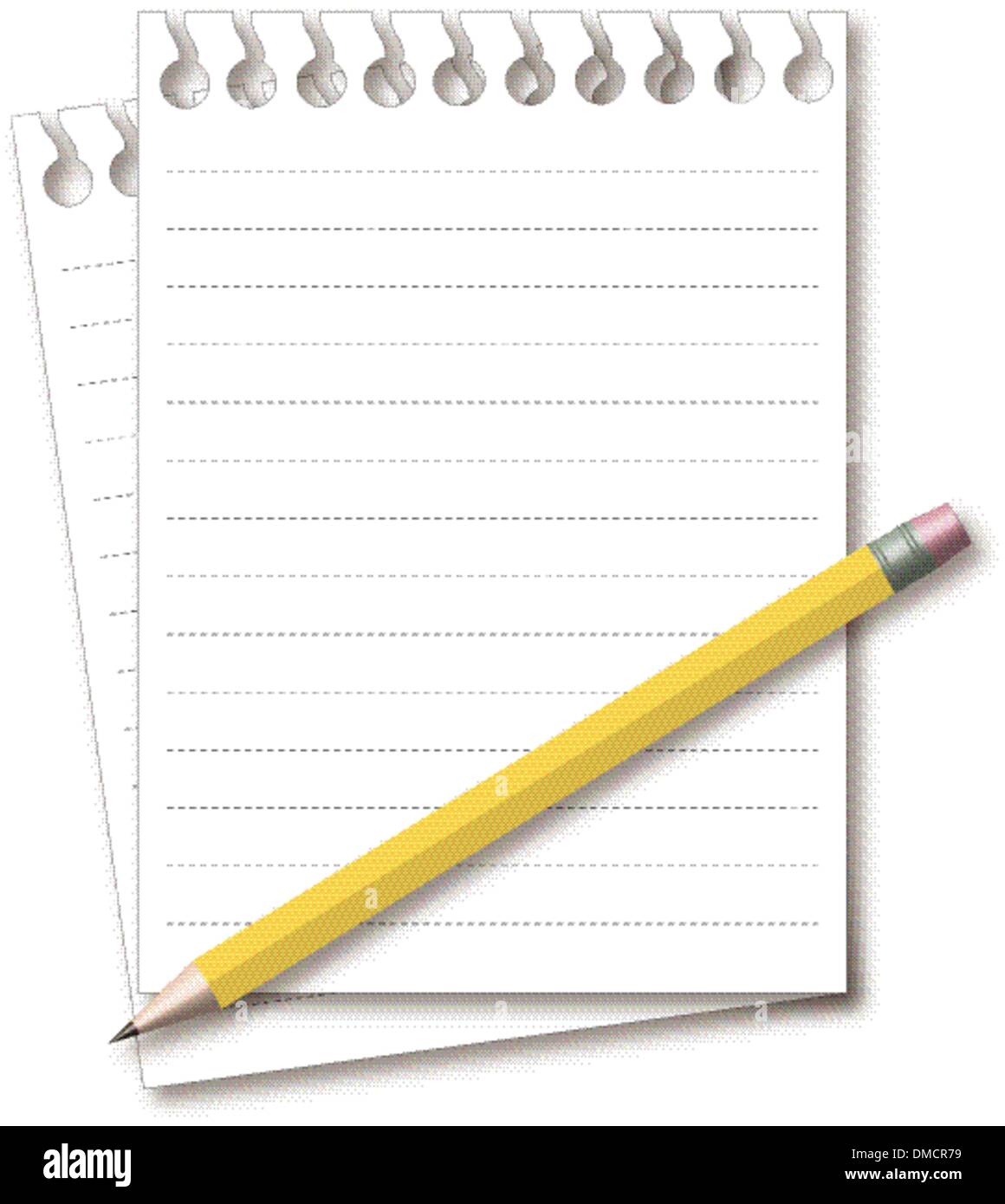 Note pad with shopping list to do list with pencil Stock Vector Images ...