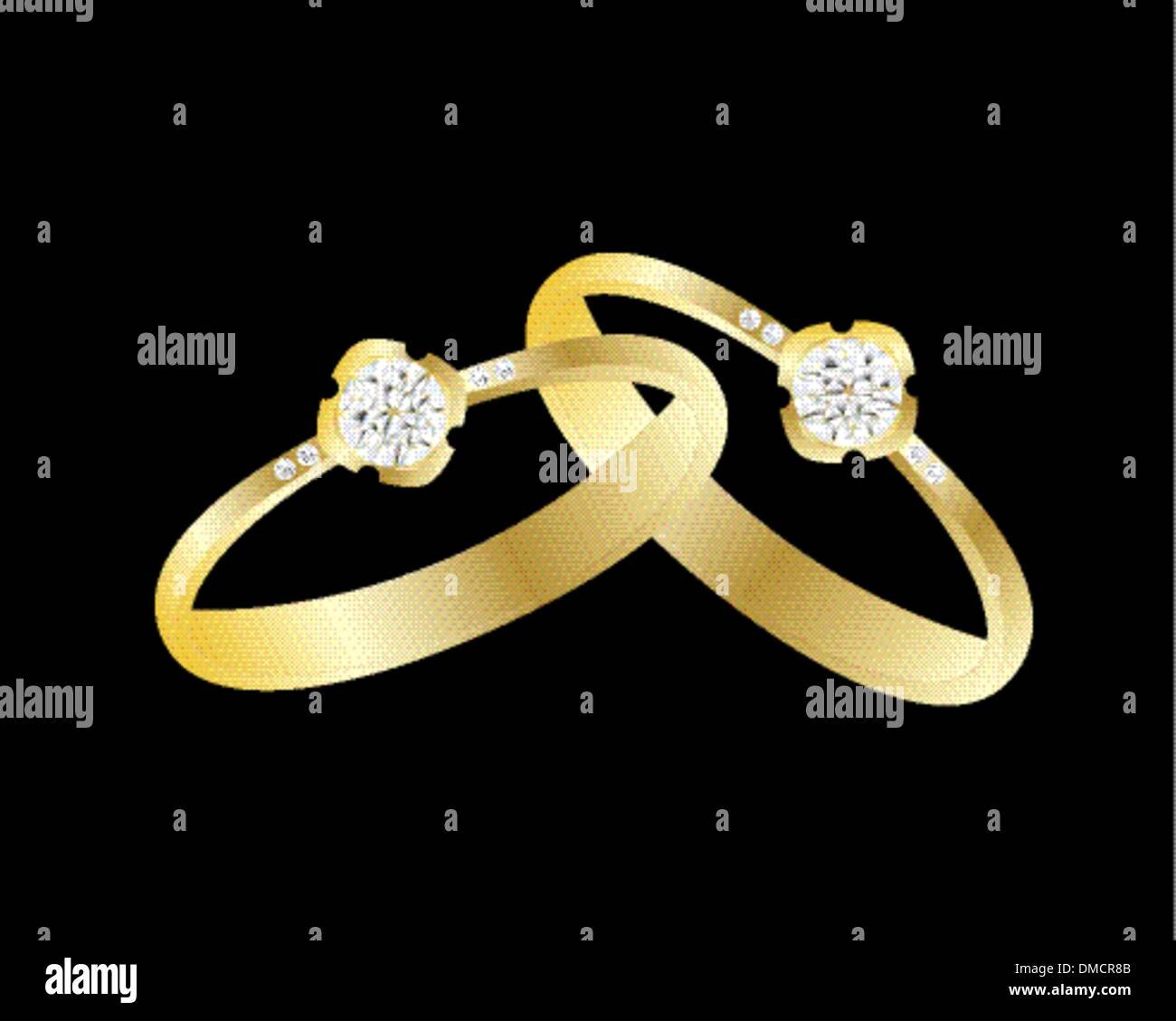 Engagement ring side view Stock Vector Images - Alamy