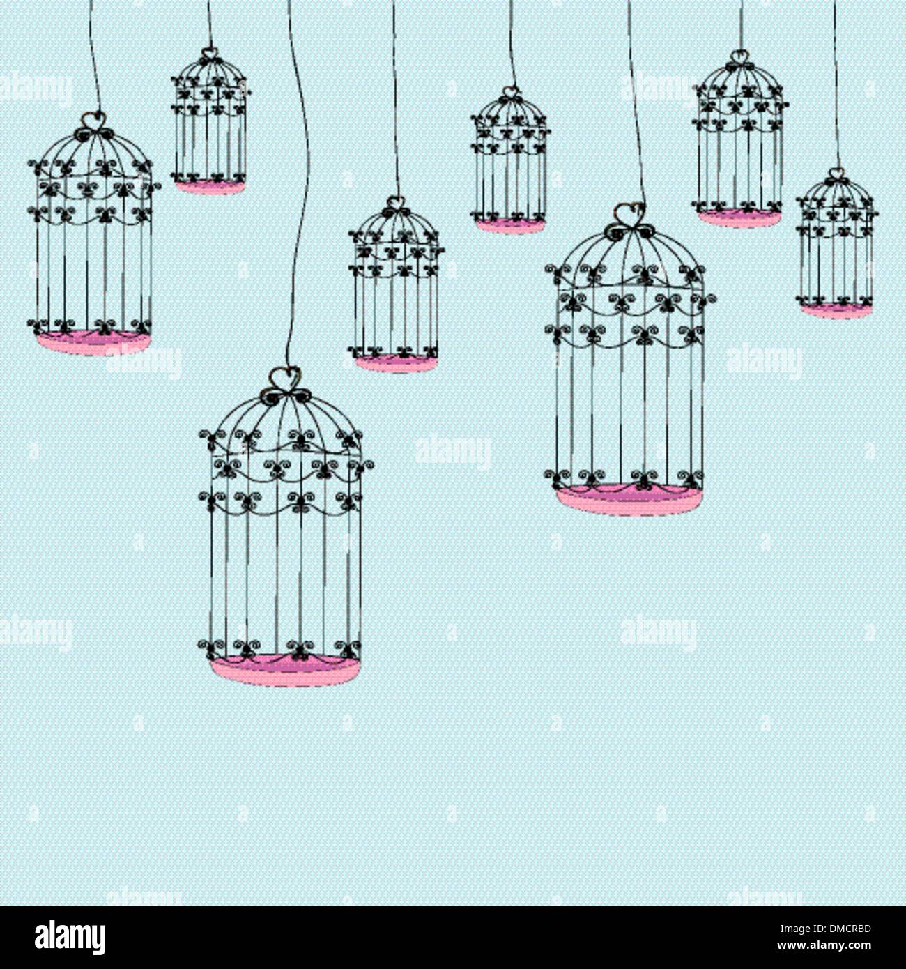 Bird cage background Stock Vector Image & Art - Alamy