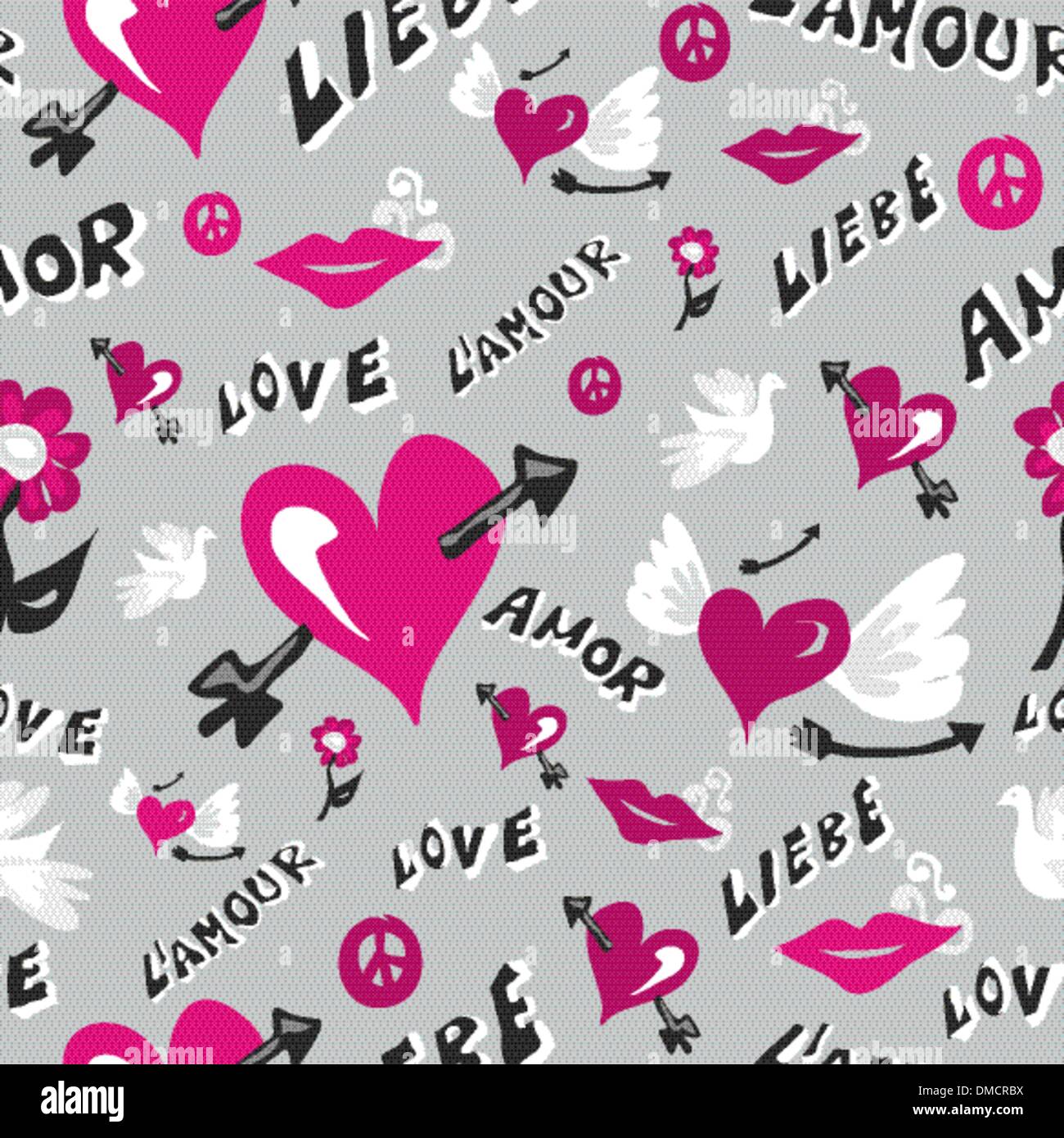 Love pattern hi-res stock photography and images - Alamy