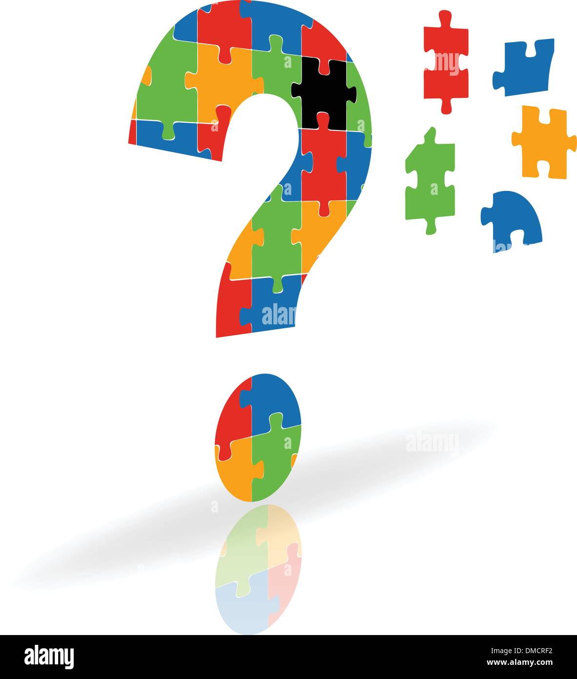 Puzzle piece question mark hi-res stock photography and images - Alamy