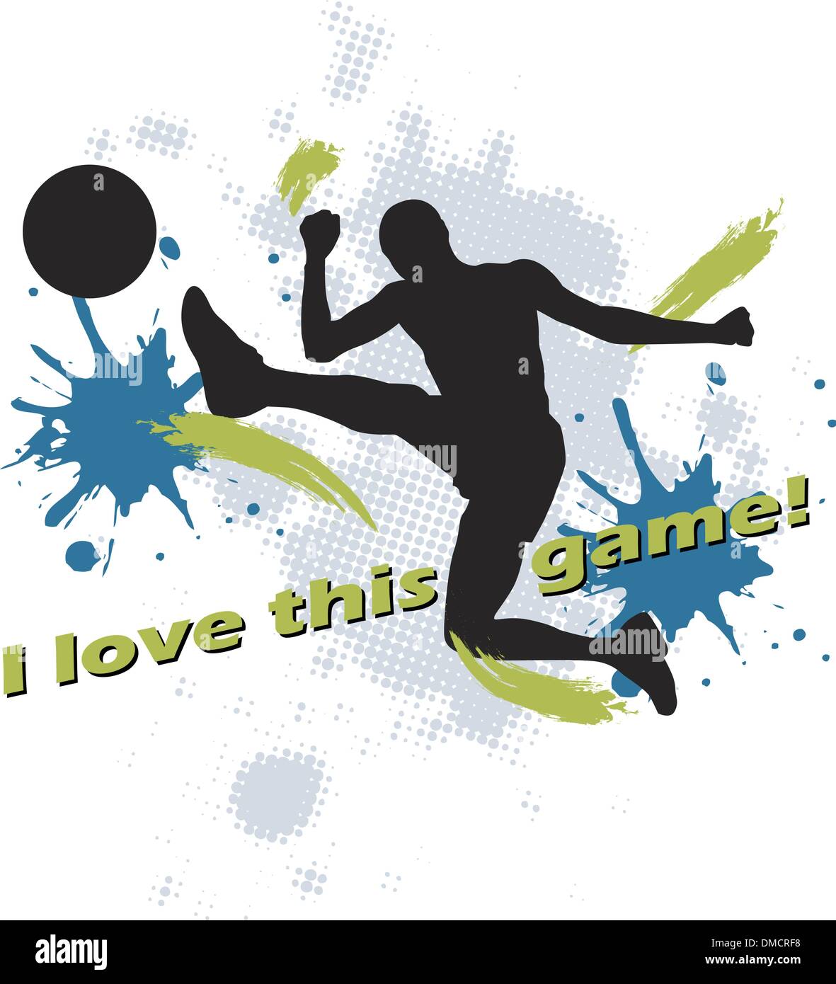 Kicking football Stock Vector Images - Alamy