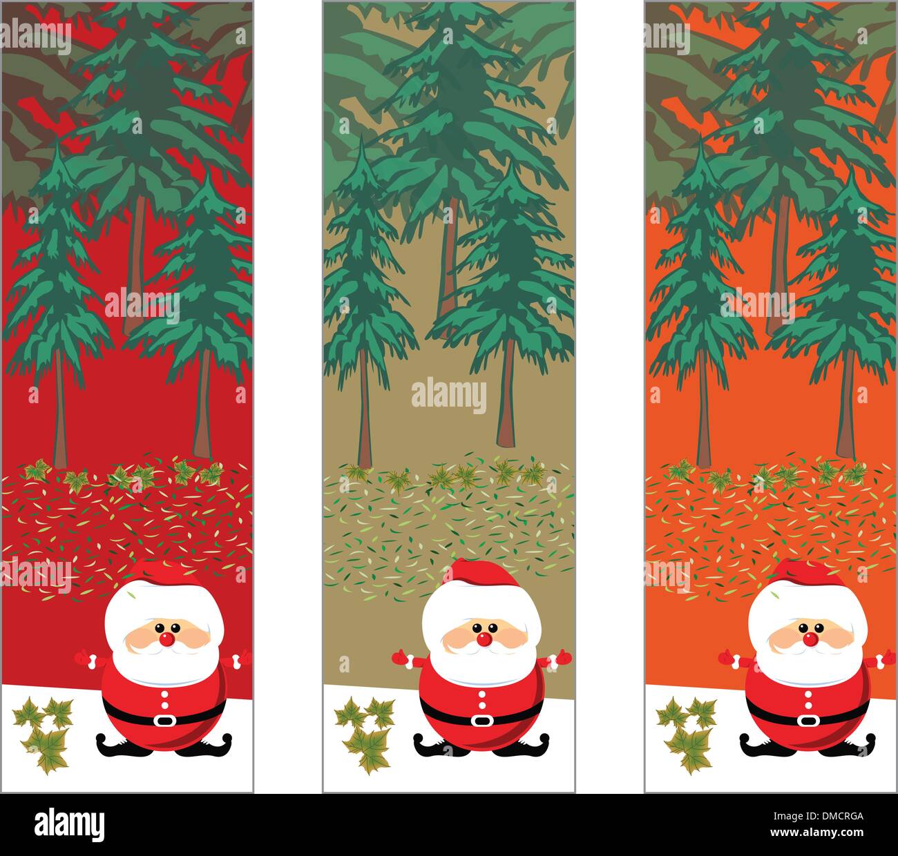 Christmas card magic trees Stock Vector Images - Alamy