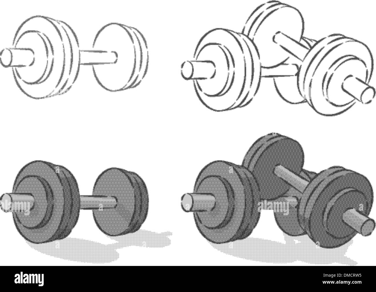 Vector simple dumbbells Stock Vector Image & Art - Alamy
