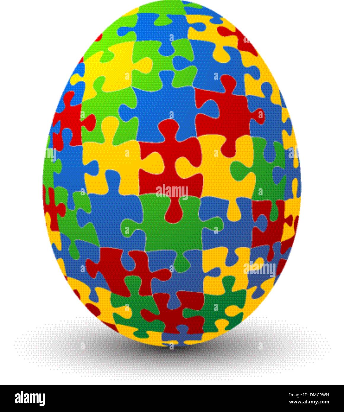 Puzzle egg Stock Vector Images - Alamy