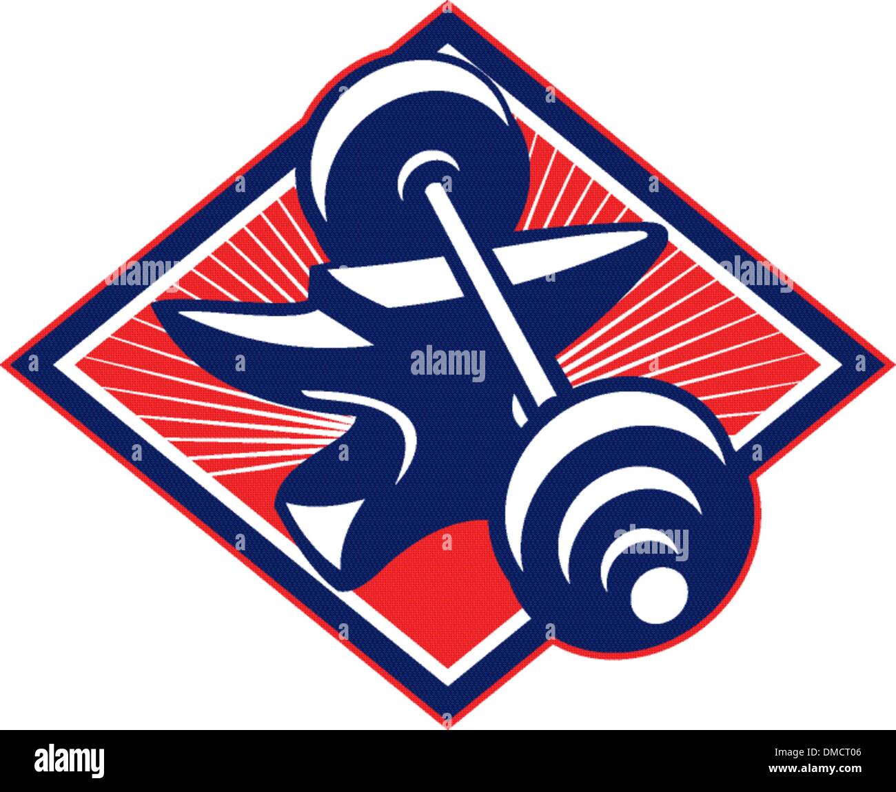 Anvil And Barbell Retro Stock Vector Image & Art - Alamy