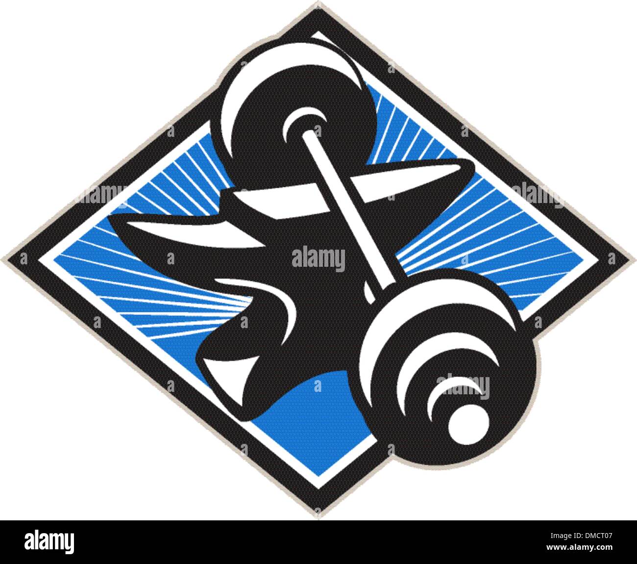 Anvil And Barbell Retro Stock Vector Image & Art - Alamy