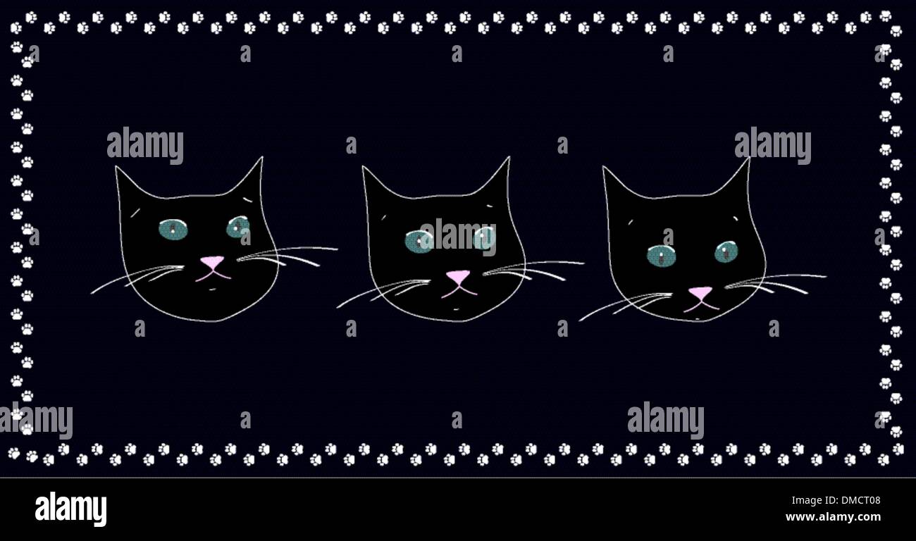 Cat face yellow eyes Stock Vector Images - Alamy