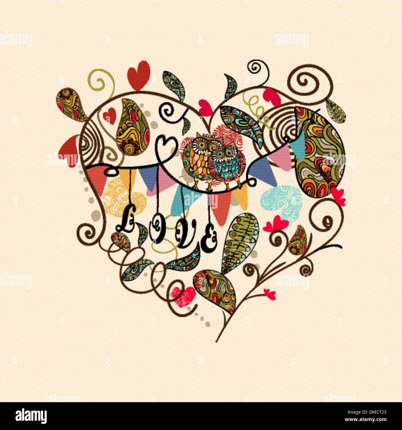 Lovely heart flowers Stock Vector Images - Alamy