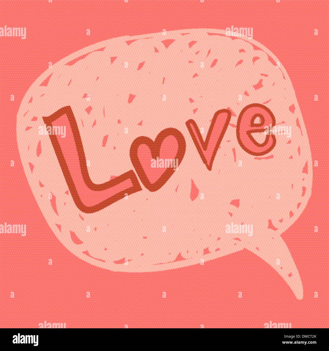 Love valentine speech bubble hi-res stock photography and images - Alamy