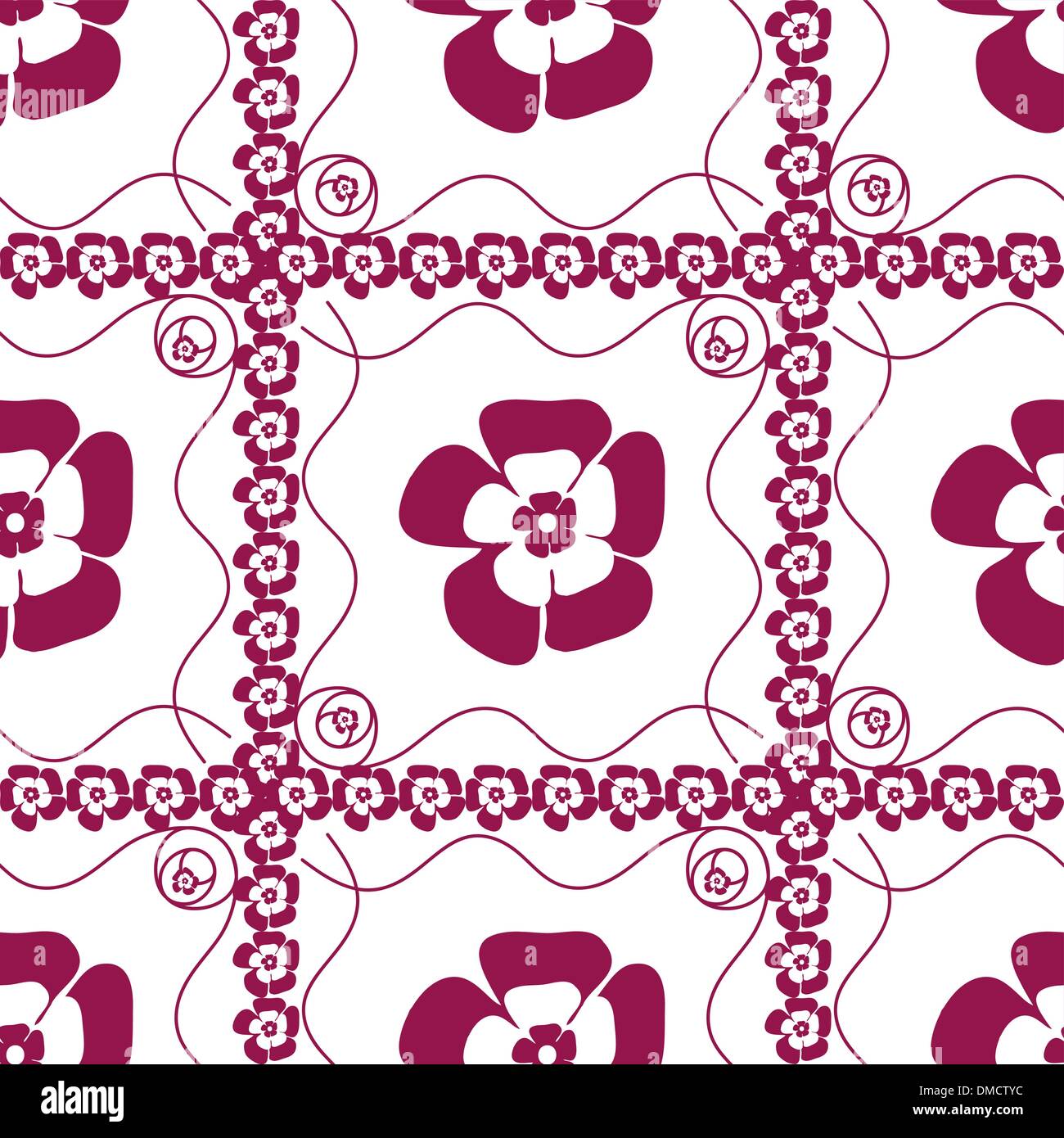 Seamless pattern with violet flowers Stock Vector Image & Art - Alamy