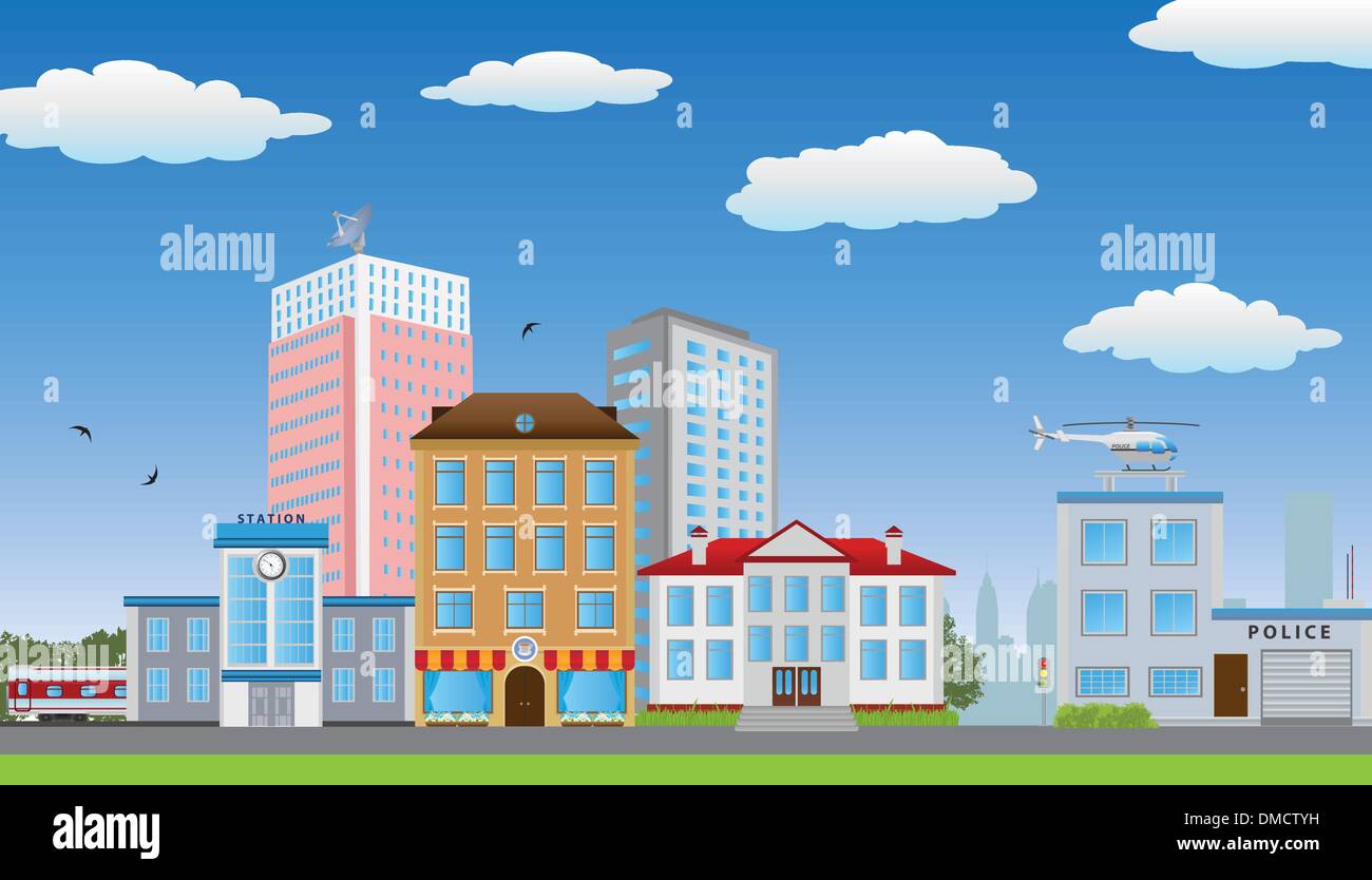 Brick mansion Stock Vector Images - Alamy