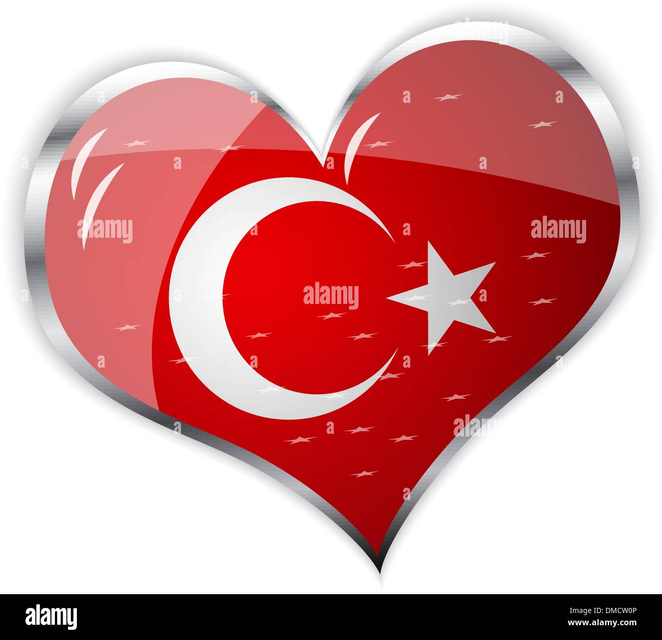 Flag turkey in heart shape hi-res stock photography and images - Alamy