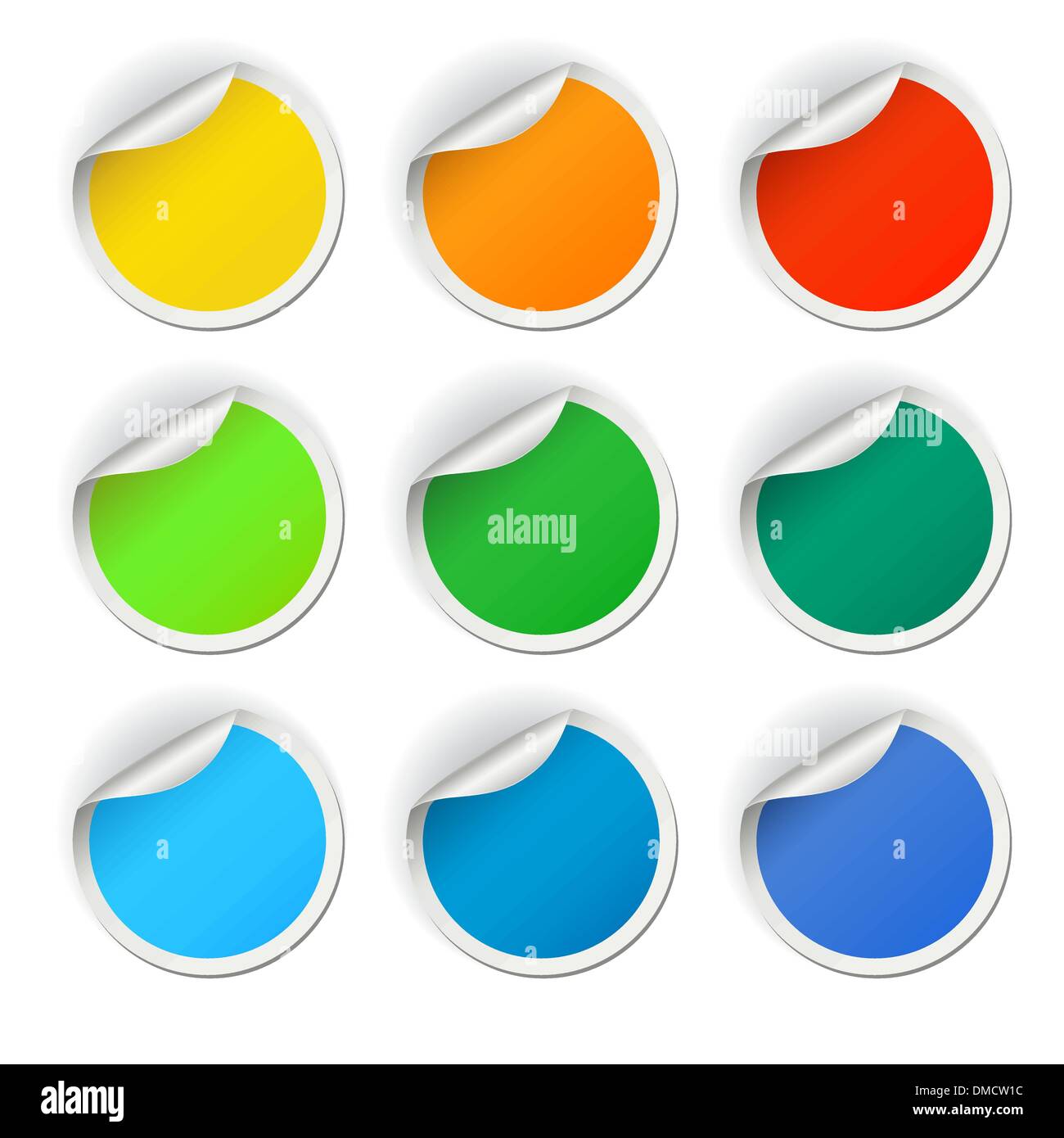 Colorful round stickers set Stock Vector Image & Art - Alamy