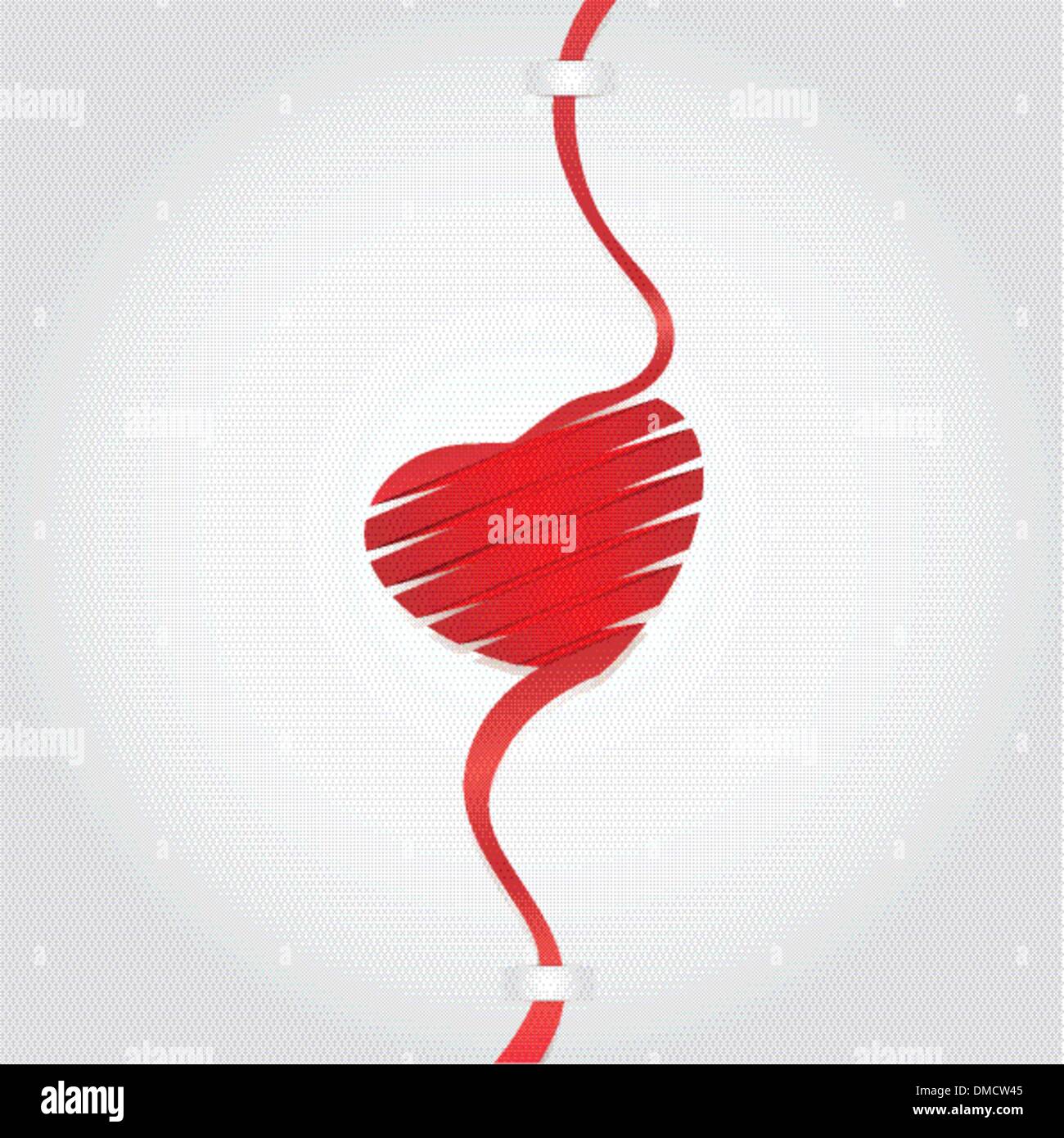 White origami paper heart Stock Vector Images - Alamy