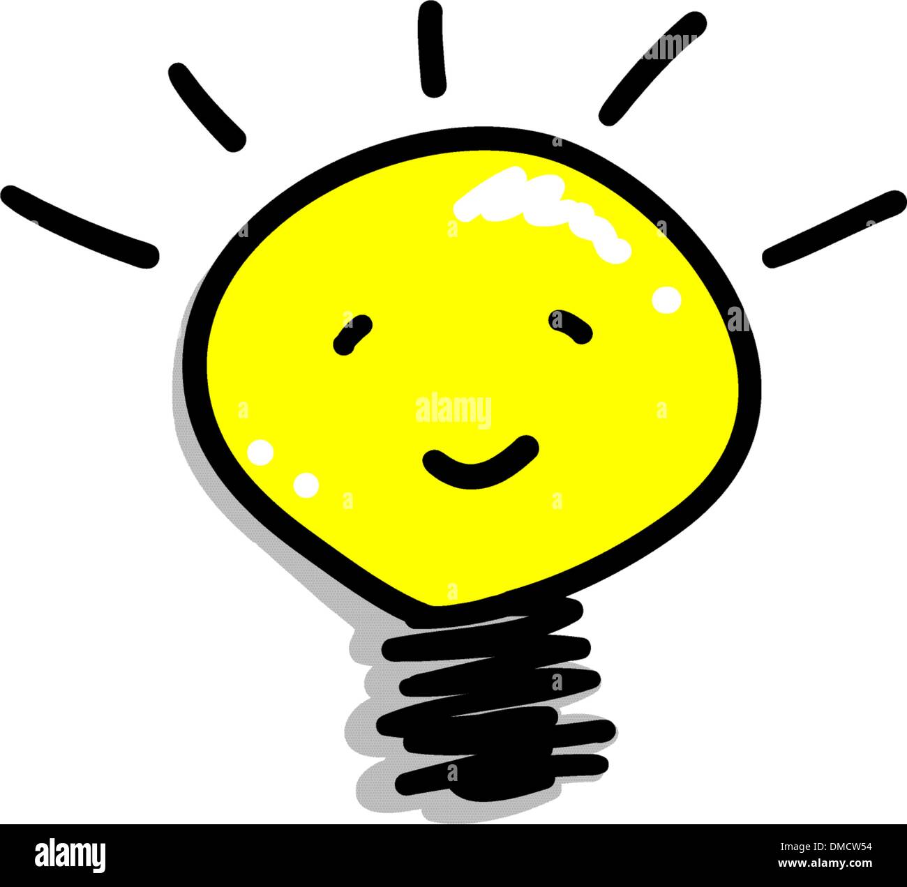 Cute lighting bulb Stock Vector Images - Alamy