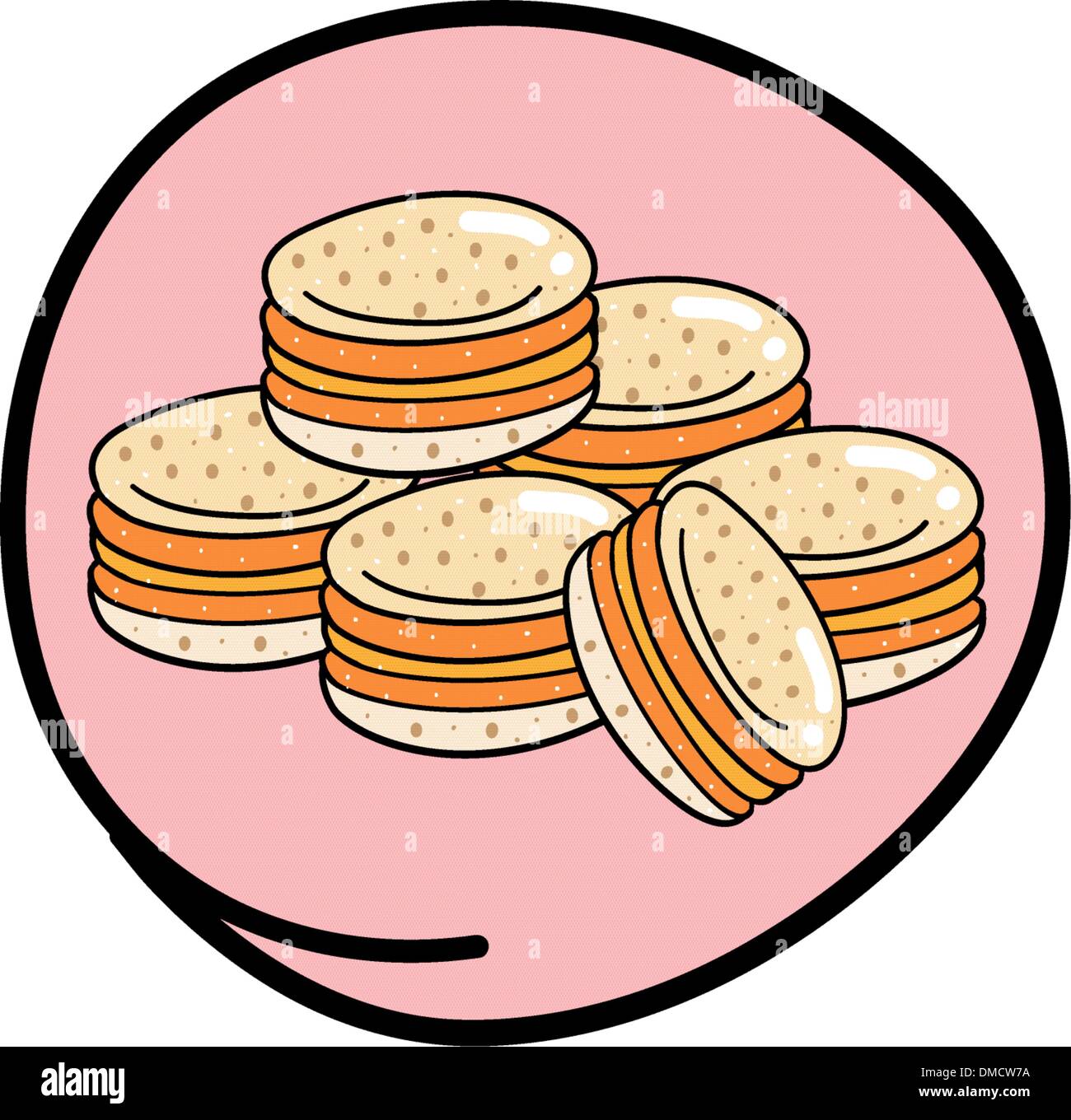 Macaroons sweet food on Stock Vector Images - Alamy