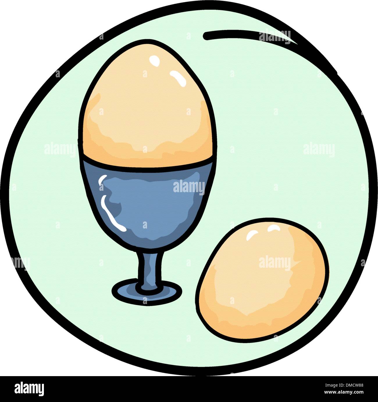 Egg on pan cartoon Stock Vector Images - Alamy