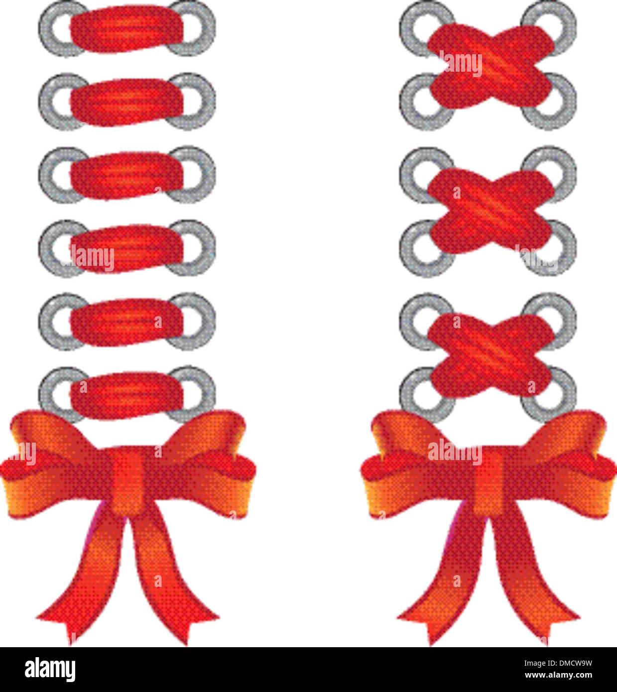 Lacing of red tape Stock Vector Image & Art - Alamy