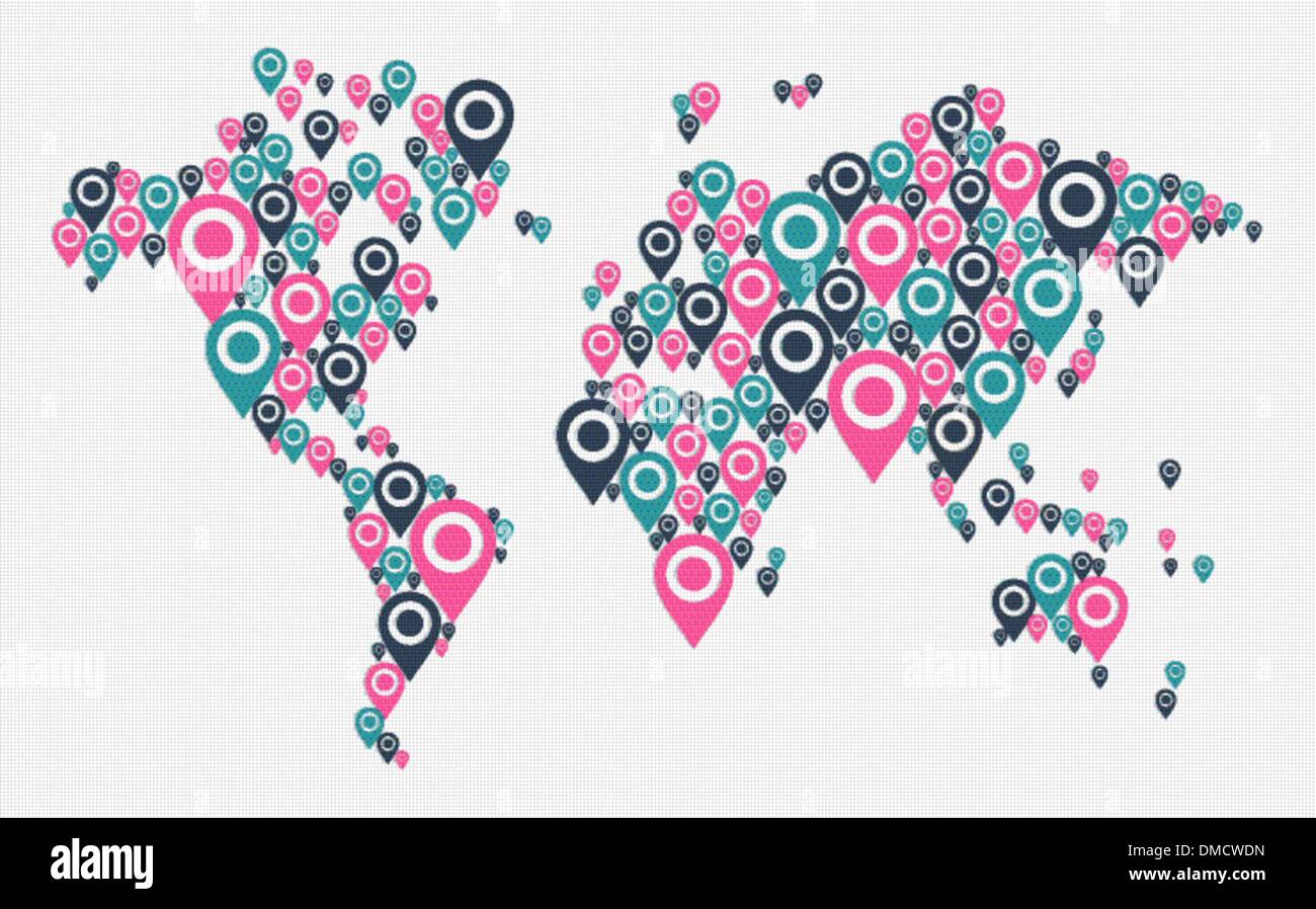 GPS world map concept Stock Vector Image & Art - Alamy