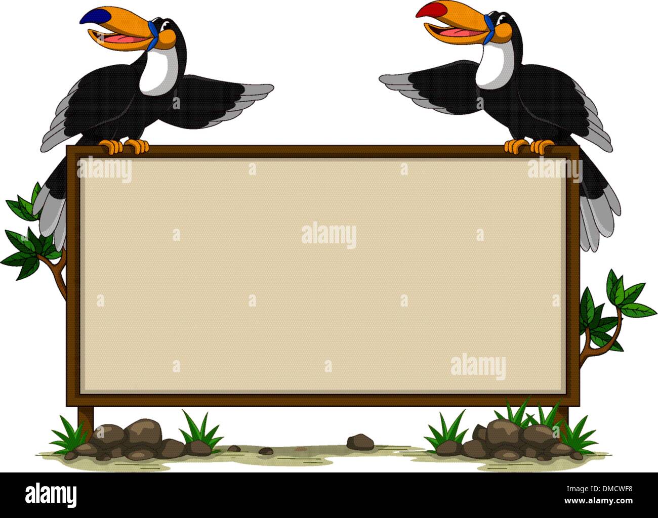 Wooden blank sign on Stock Vector Images - Alamy