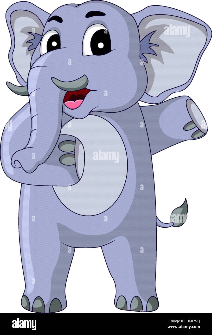 happy elephant cartoon Stock Vector Image & Art - Alamy