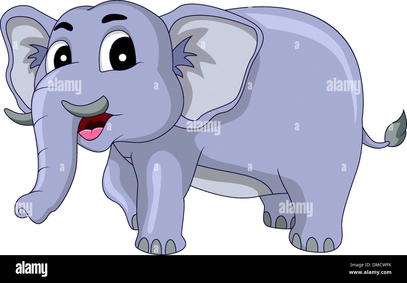 happy elephant cartoon Stock Vector Image & Art - Alamy