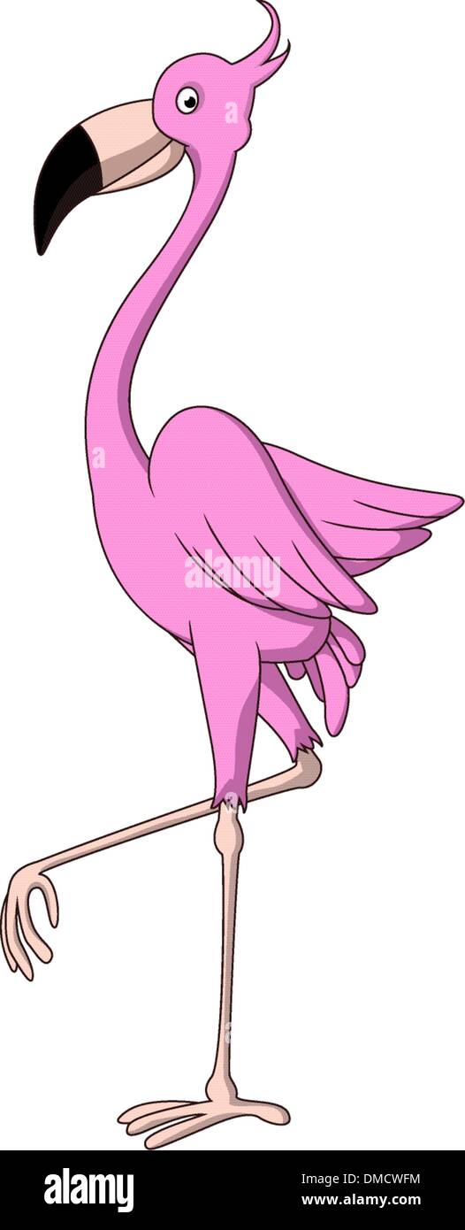 Flamingo bird cartoon vector Cut Out Stock Images & Pictures - Alamy