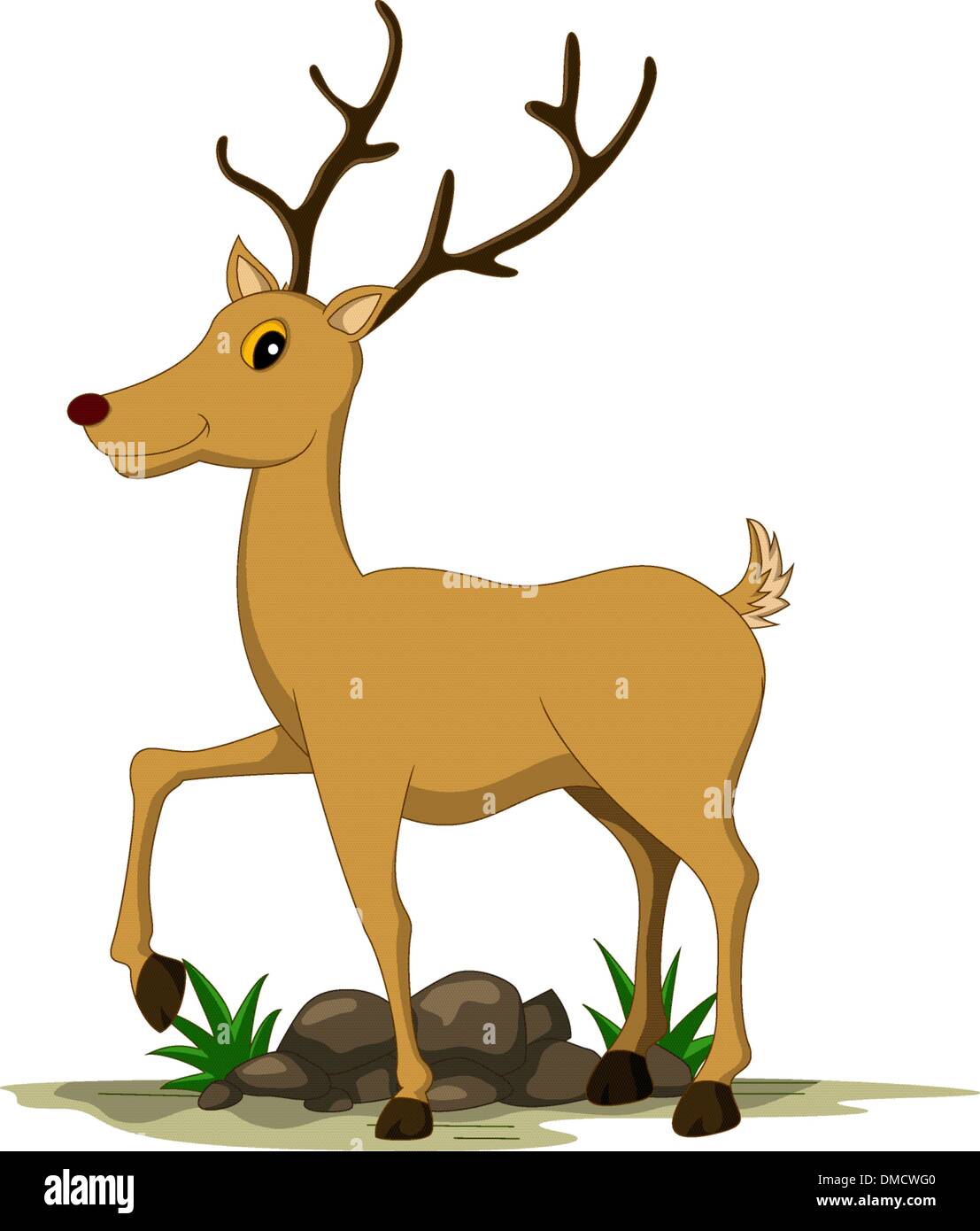 cute deer cartoon Stock Vector Image & Art - Alamy