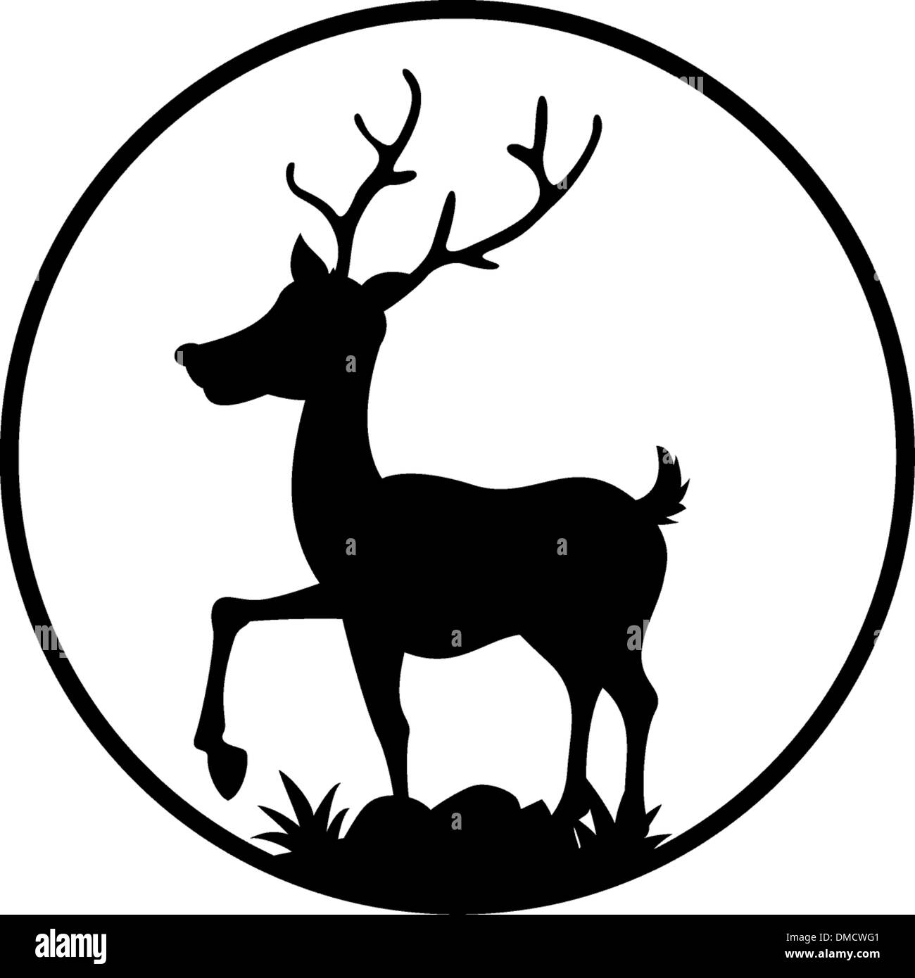 Christmas character cute deer Stock Vector Images - Alamy