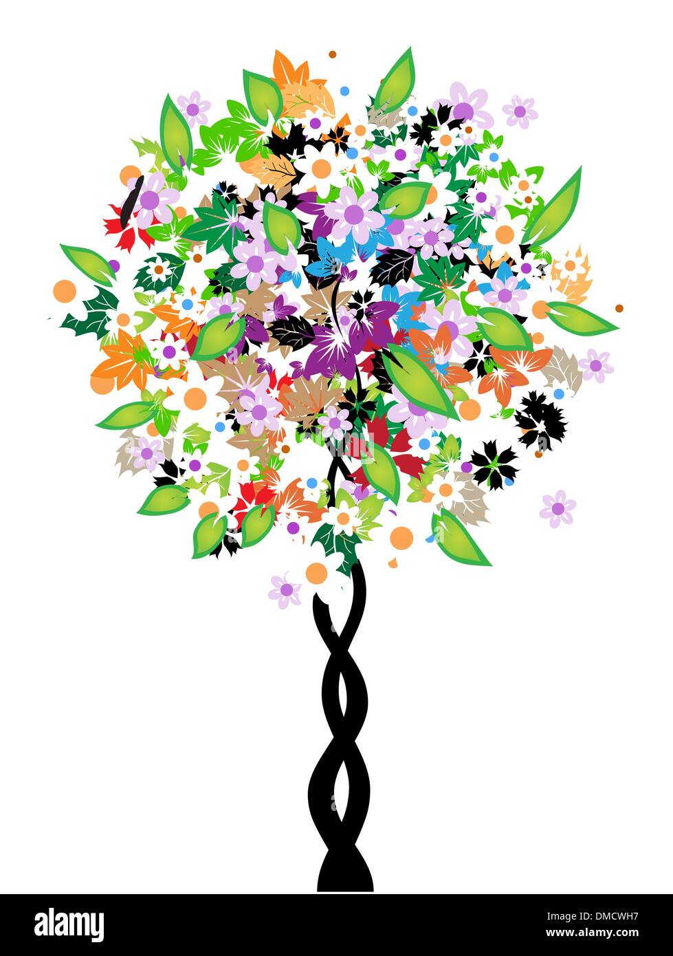 Floral tree beautiful Stock Vector Image & Art - Alamy