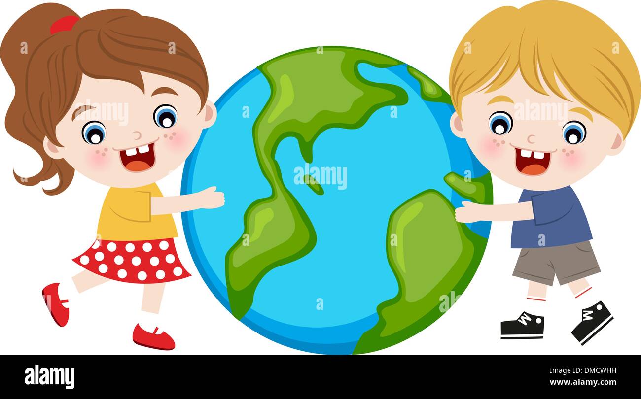 Hugging earth Stock Vector Images - Alamy