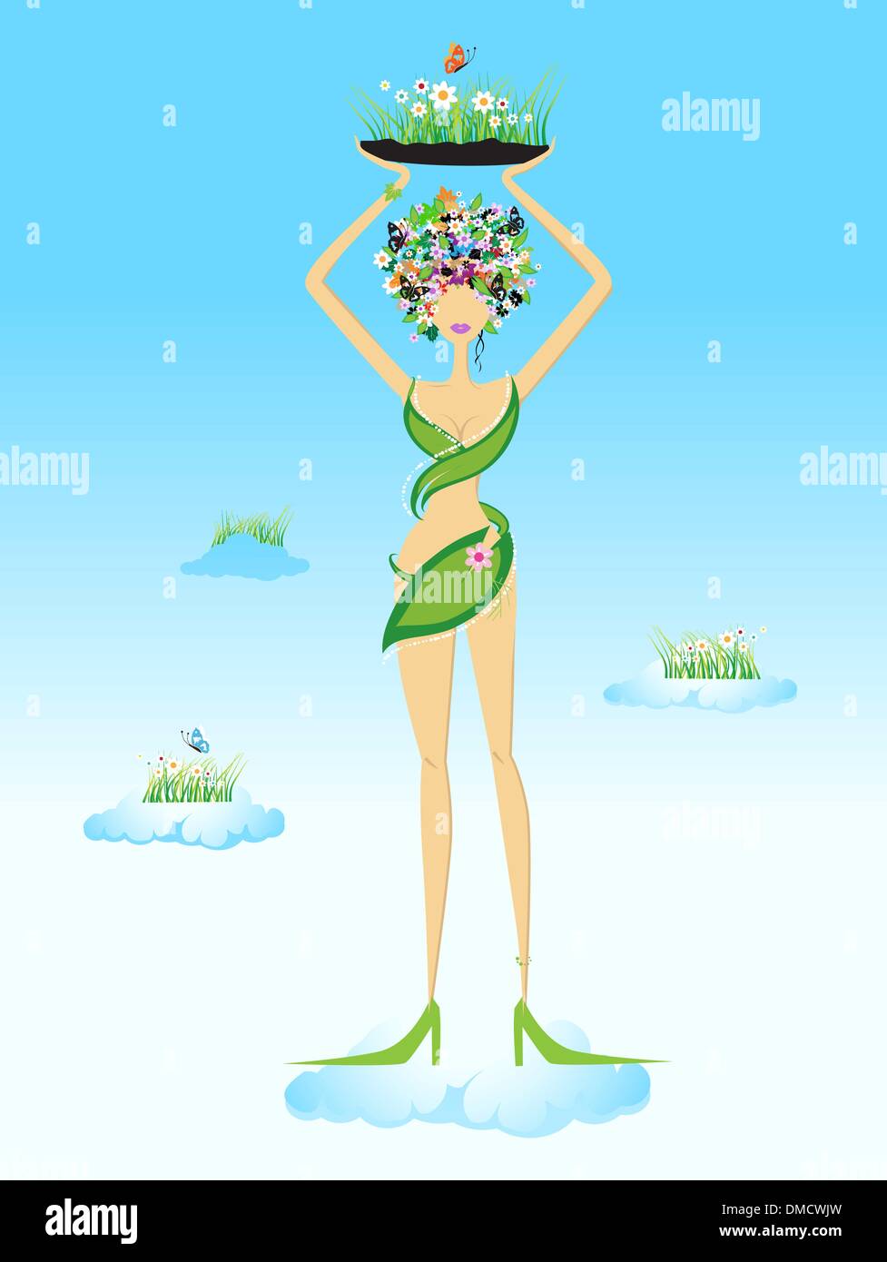 Beautiful view people on Stock Vector Images - Alamy