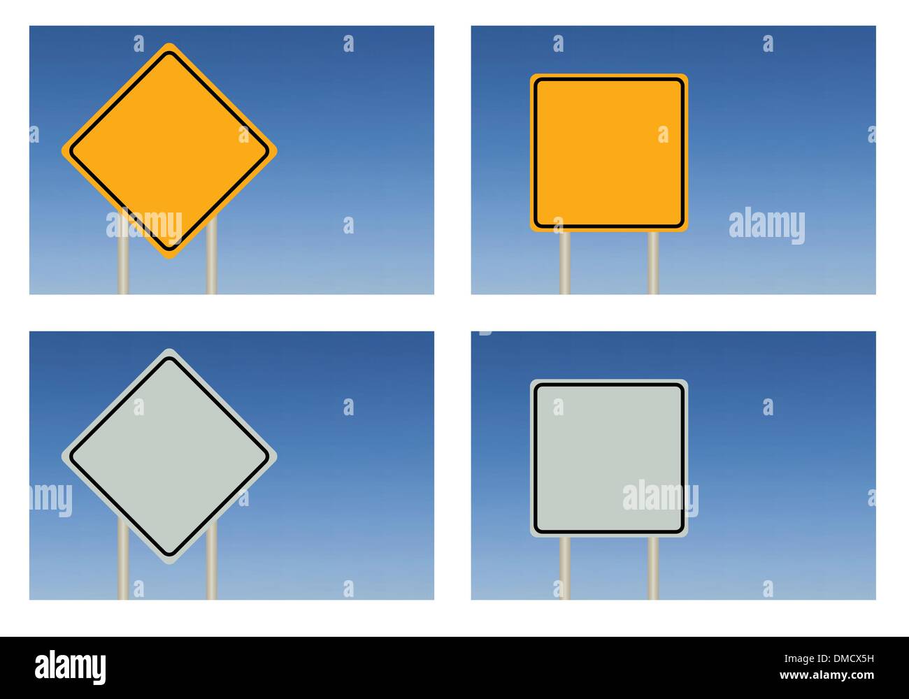 Blank Road Sign Stock Vector Image & Art - Alamy