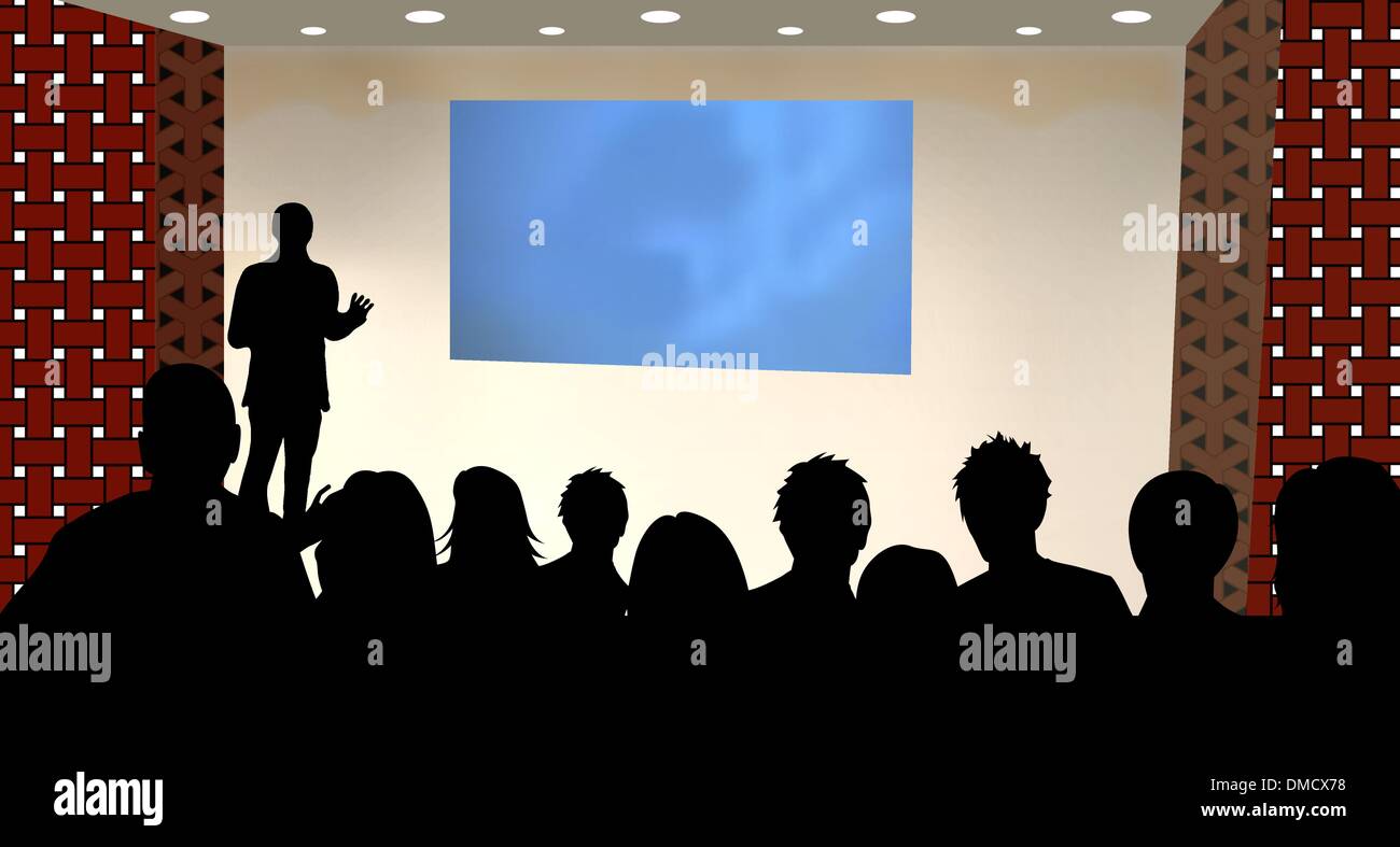 presentation at a business conference or product marketing Stock Vector ...