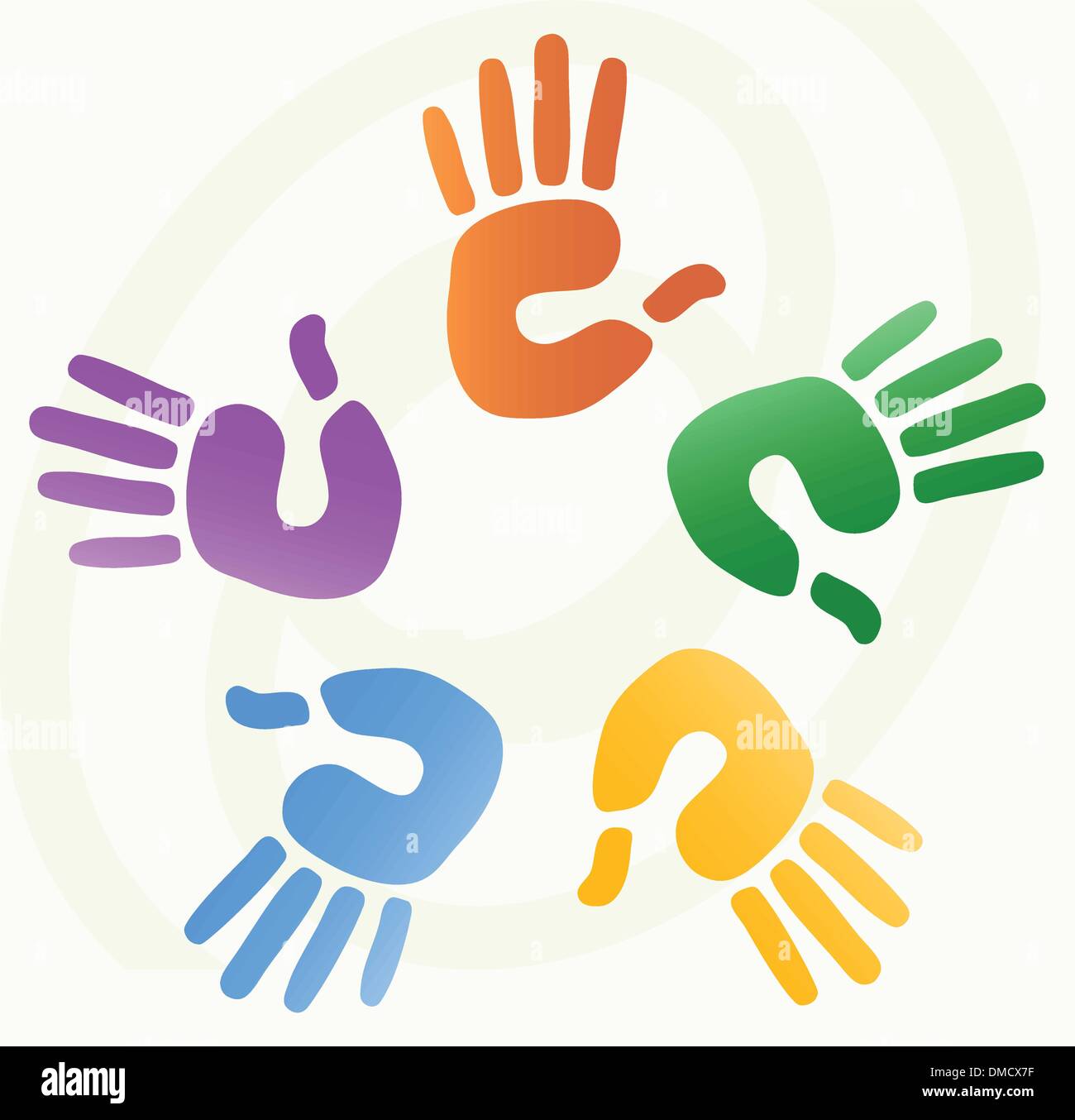 illustration-of-hand-prints-stock-vector-image-art-alamy